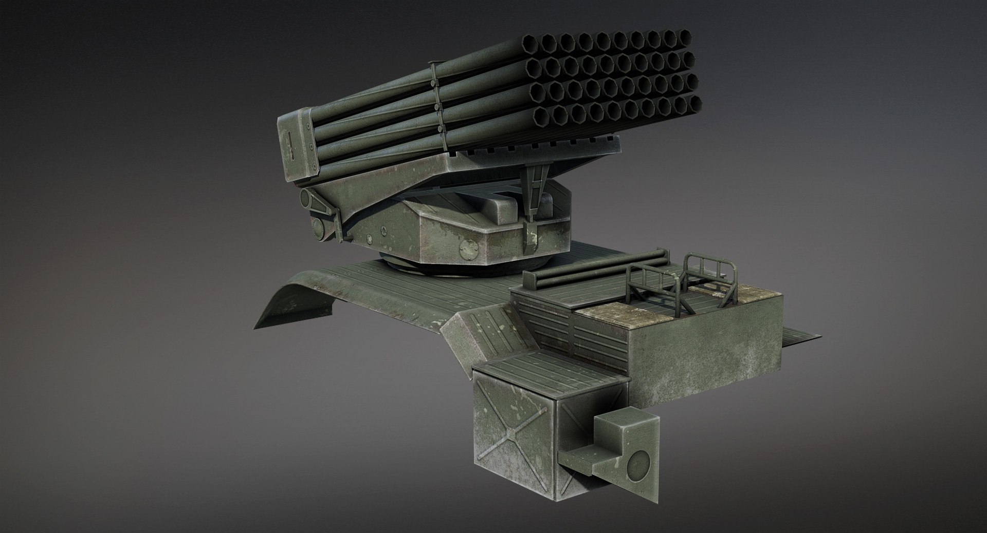 Low-poly Grad Rocket Launcher 3d Max