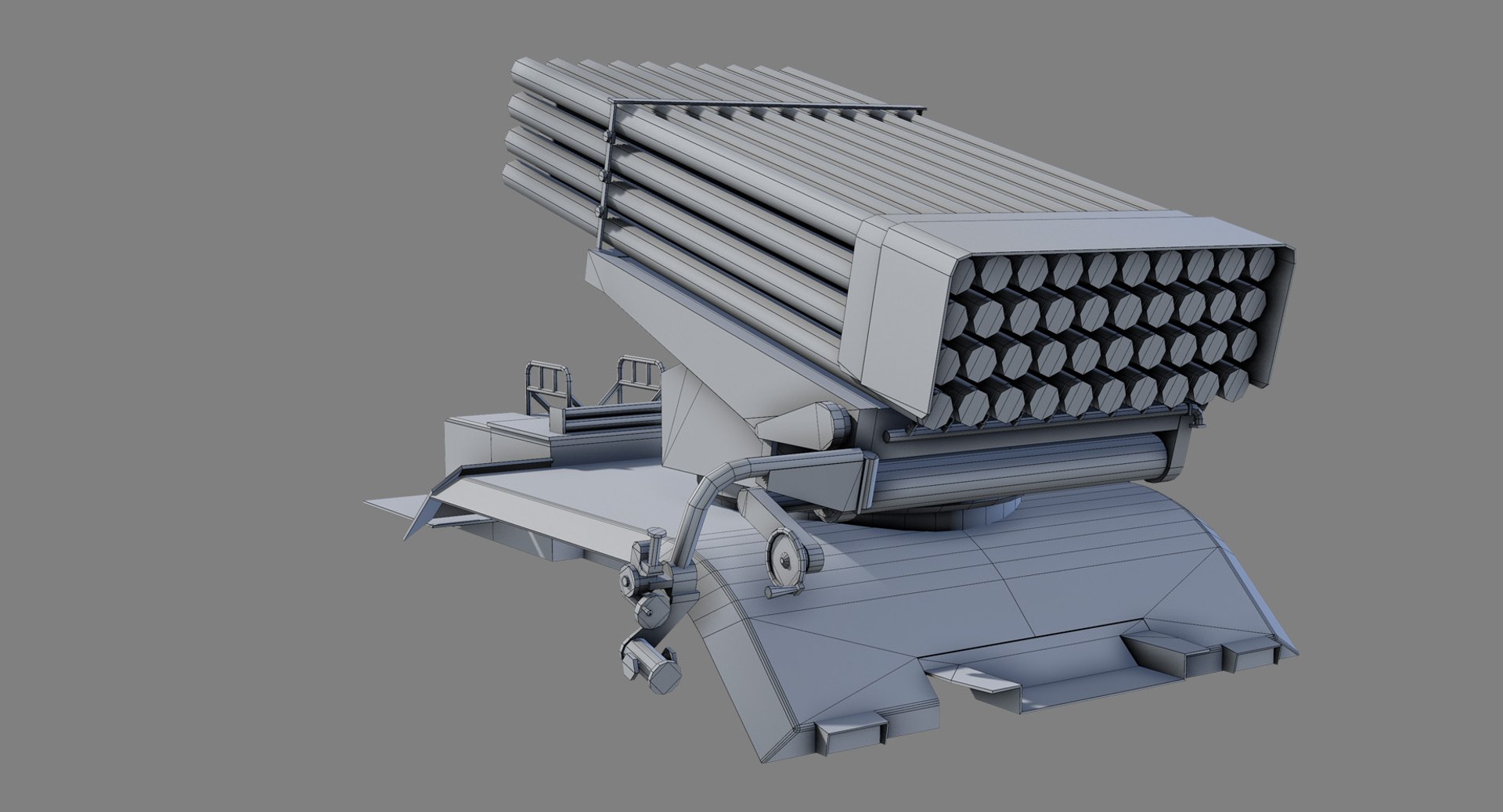 Low-poly Grad Rocket Launcher 3d Max