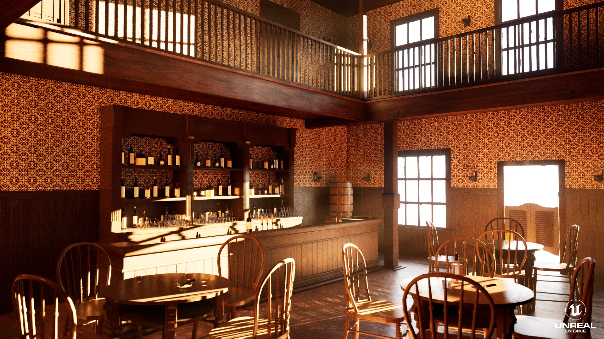 Western Saloon Interior 3D Model - TurboSquid 1983526