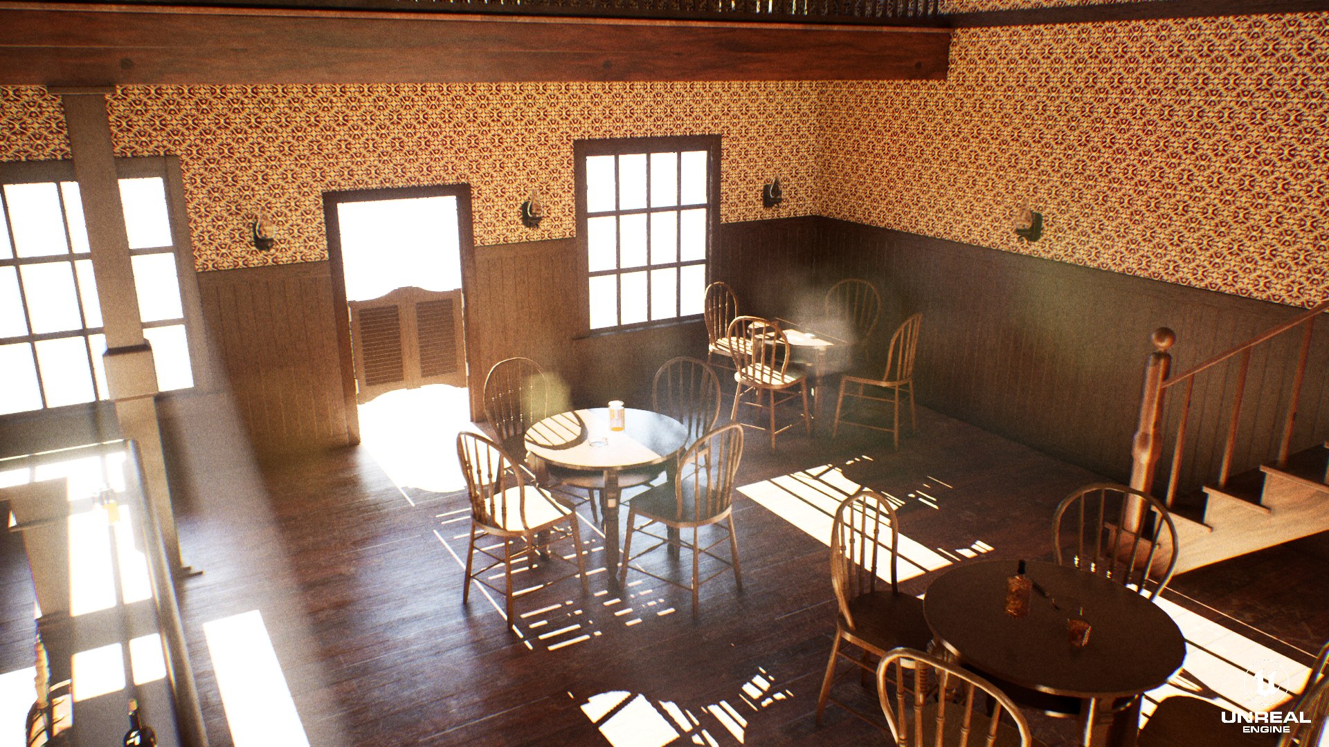Western Saloon Interior 3D Model - TurboSquid 1983526