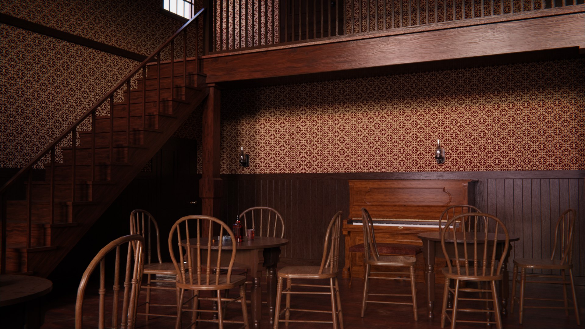 Western Saloon Interior 3D Model - TurboSquid 1983526