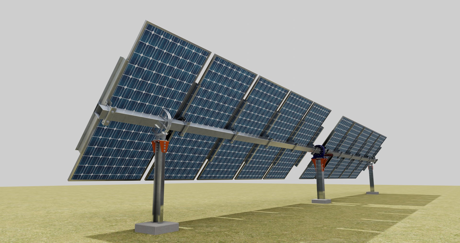 3D Solar Tracker Systems Type-3 - TurboSquid 2294346
