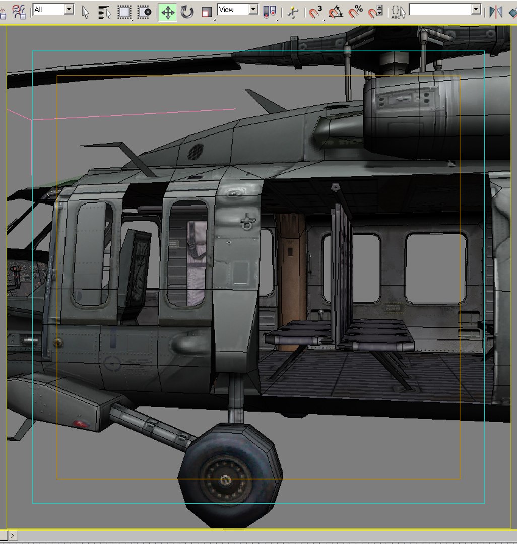 Uh60 Blackhawk Helicopter Cockpit 3d Model