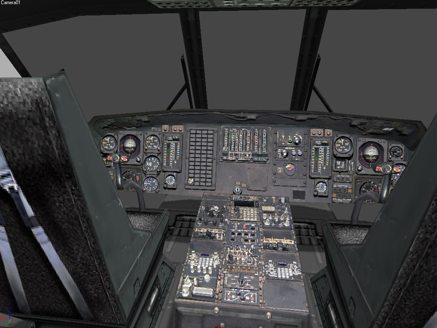 Uh60 Blackhawk Helicopter Cockpit 3d Model