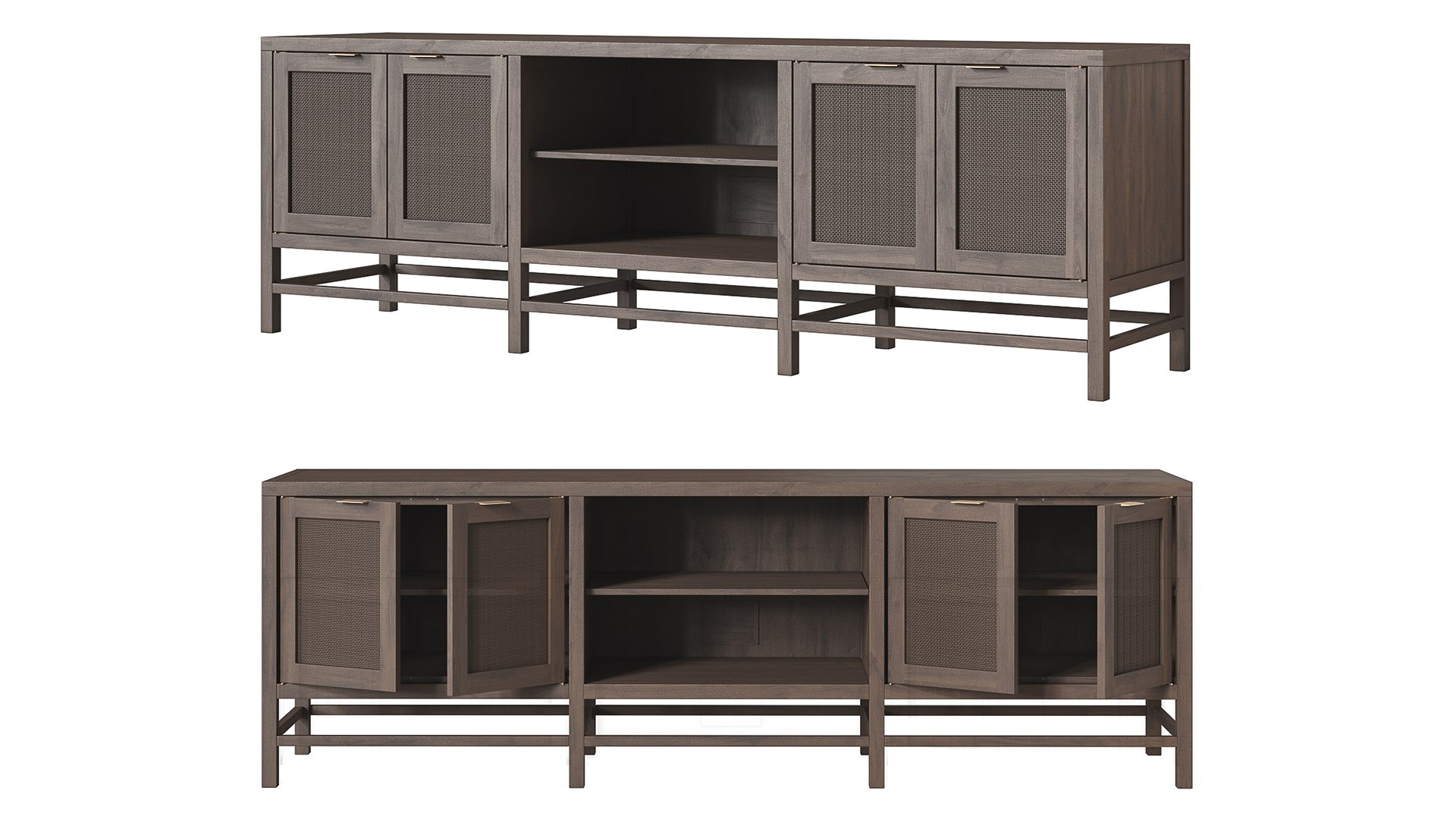 Crate And Barrel Blake 85 TV Console 3D Model - TurboSquid 2194373