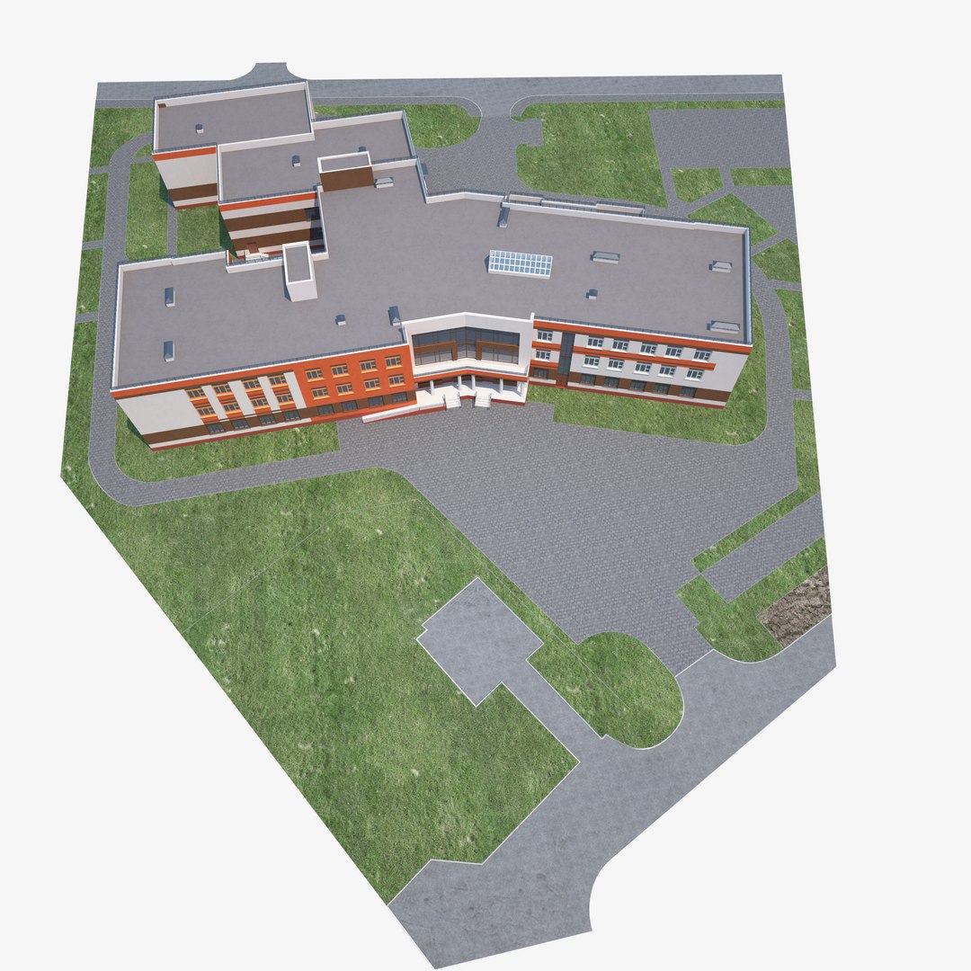 3D School Building Model - TurboSquid 1352058