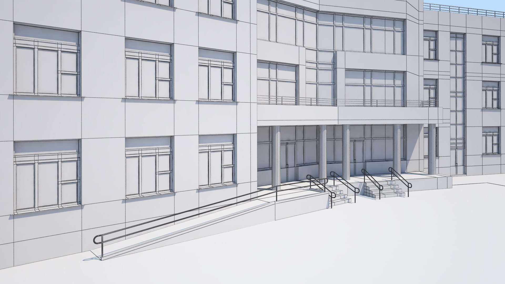3D School Building Model - TurboSquid 1352058