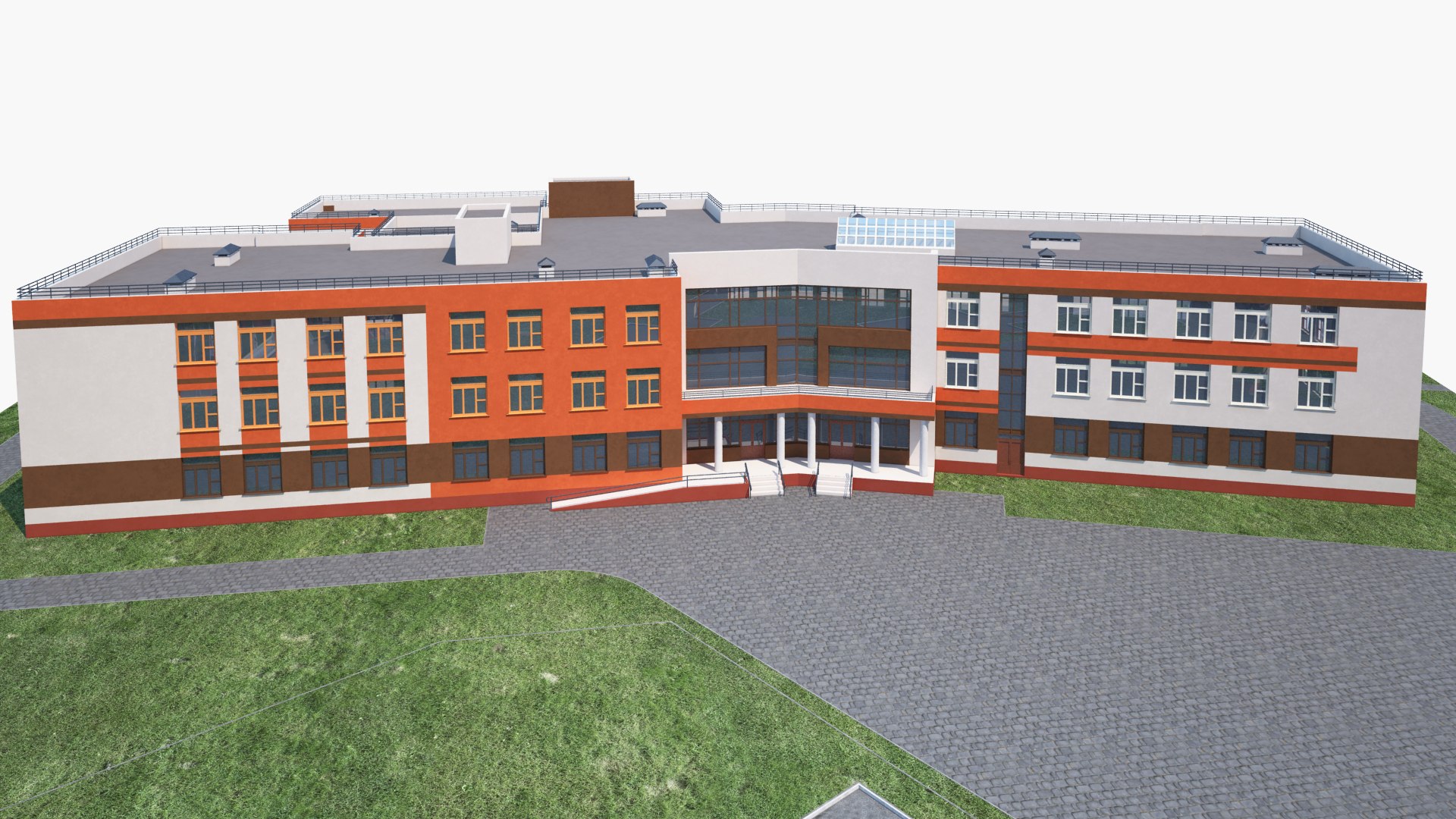 3D School Building Model - TurboSquid 1352058