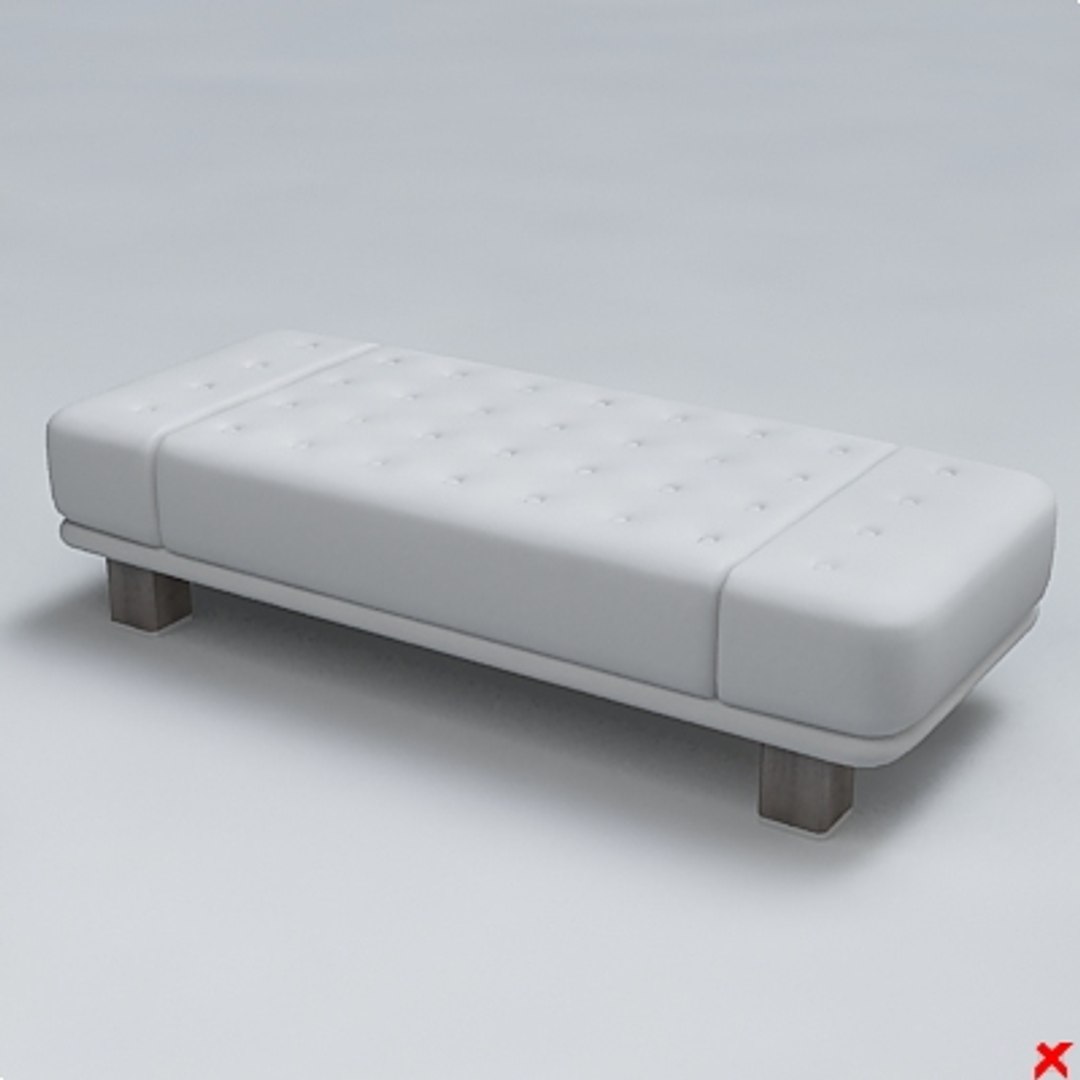 3d bench sofa model