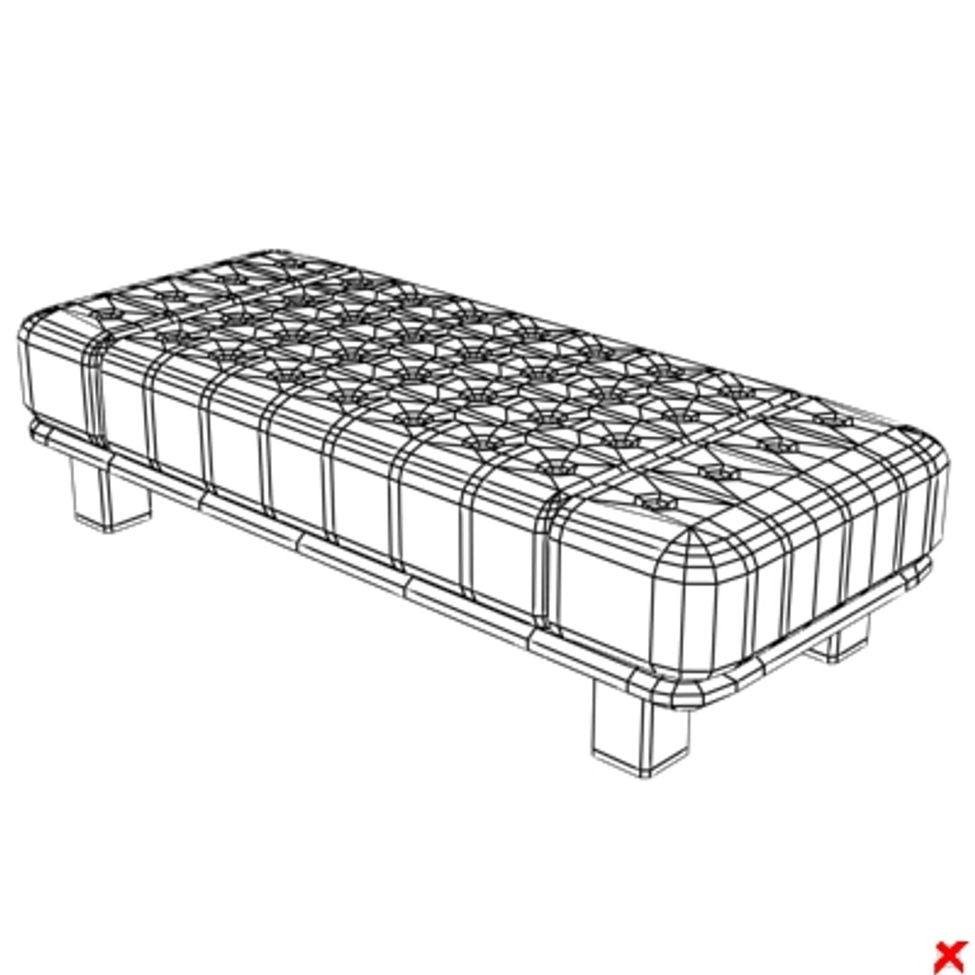 3d bench sofa model