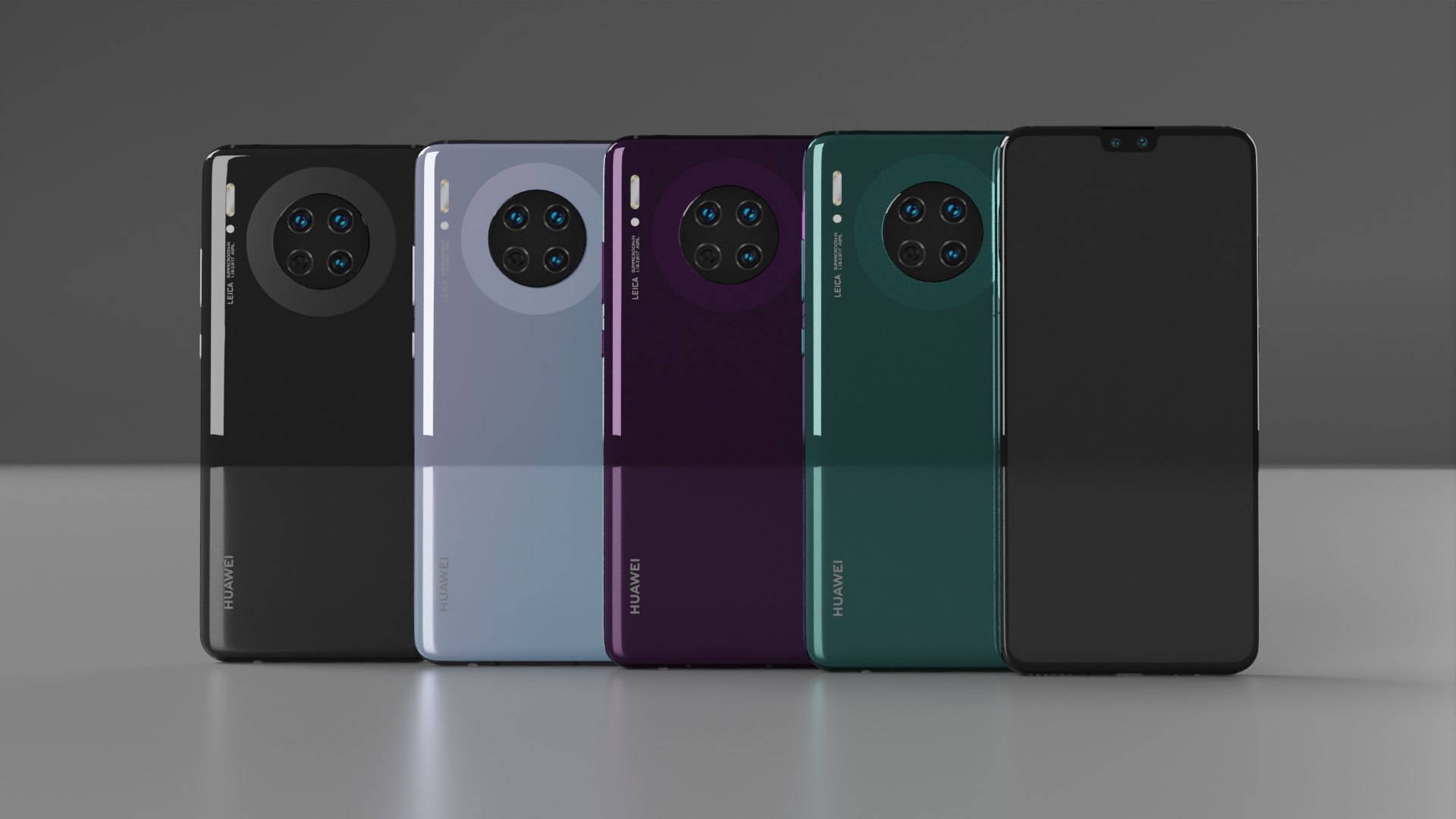 Huawei Mate 30 All Colors Smartphone Model - TurboSquid 2072743