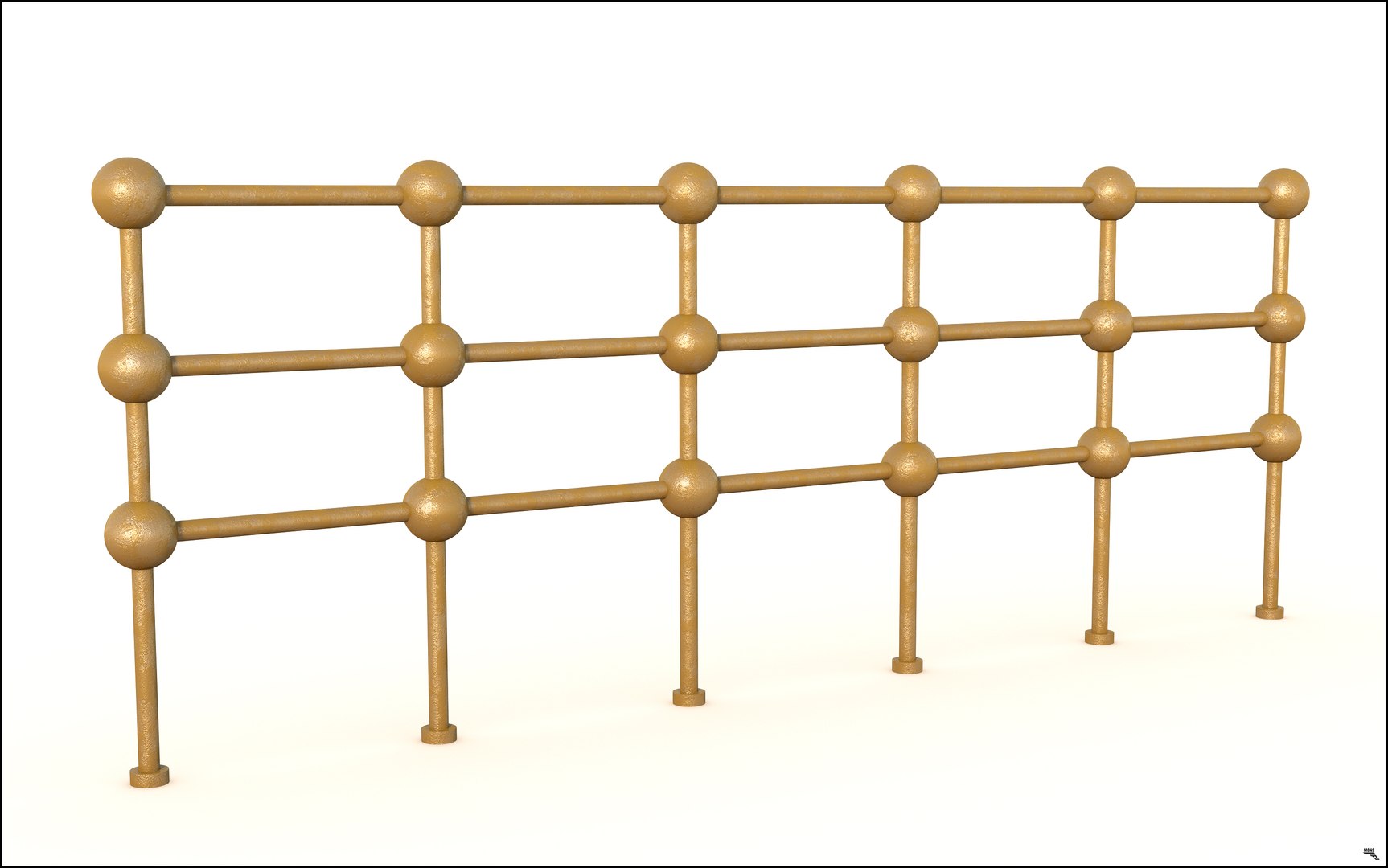 Free Gold Fence 3D Model - TurboSquid 1260714