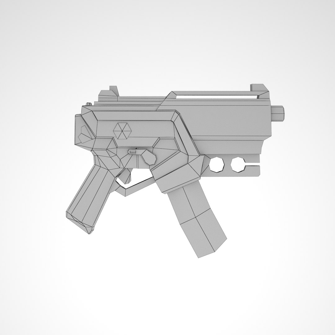 3D Machine Pistol Ready Games Model - TurboSquid 1306179