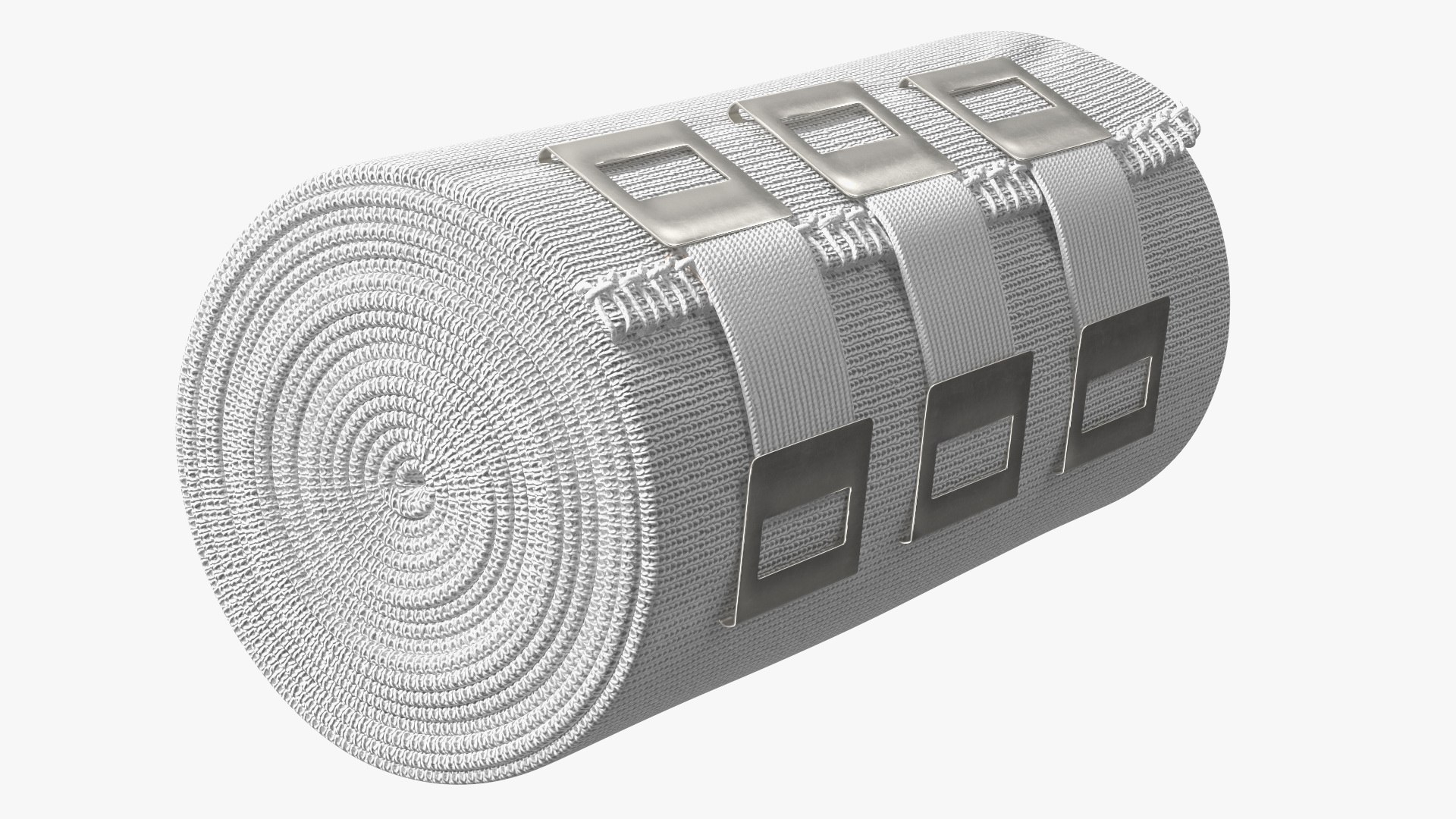 3D Model Rolled Elastic Bandage White With Clamps - TurboSquid 2224956