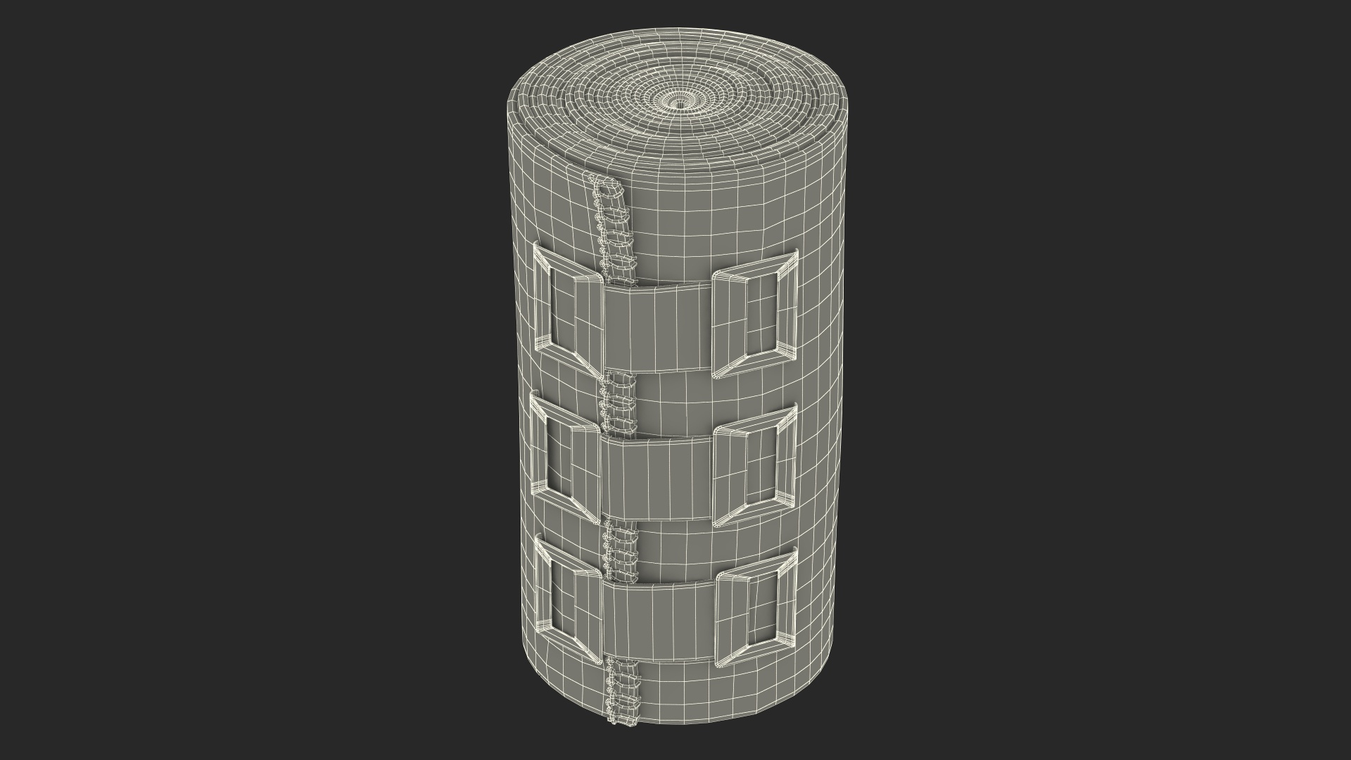 3D Model Rolled Elastic Bandage White With Clamps - TurboSquid 2224956