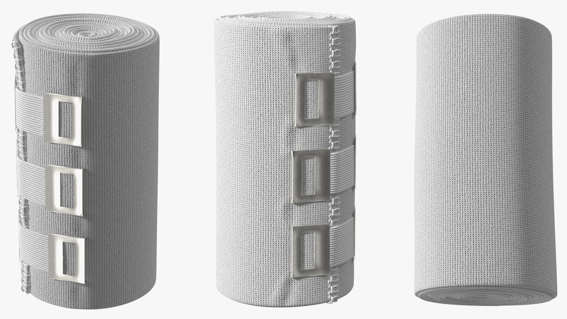 3D Model Rolled Elastic Bandage White With Clamps - TurboSquid 2224956