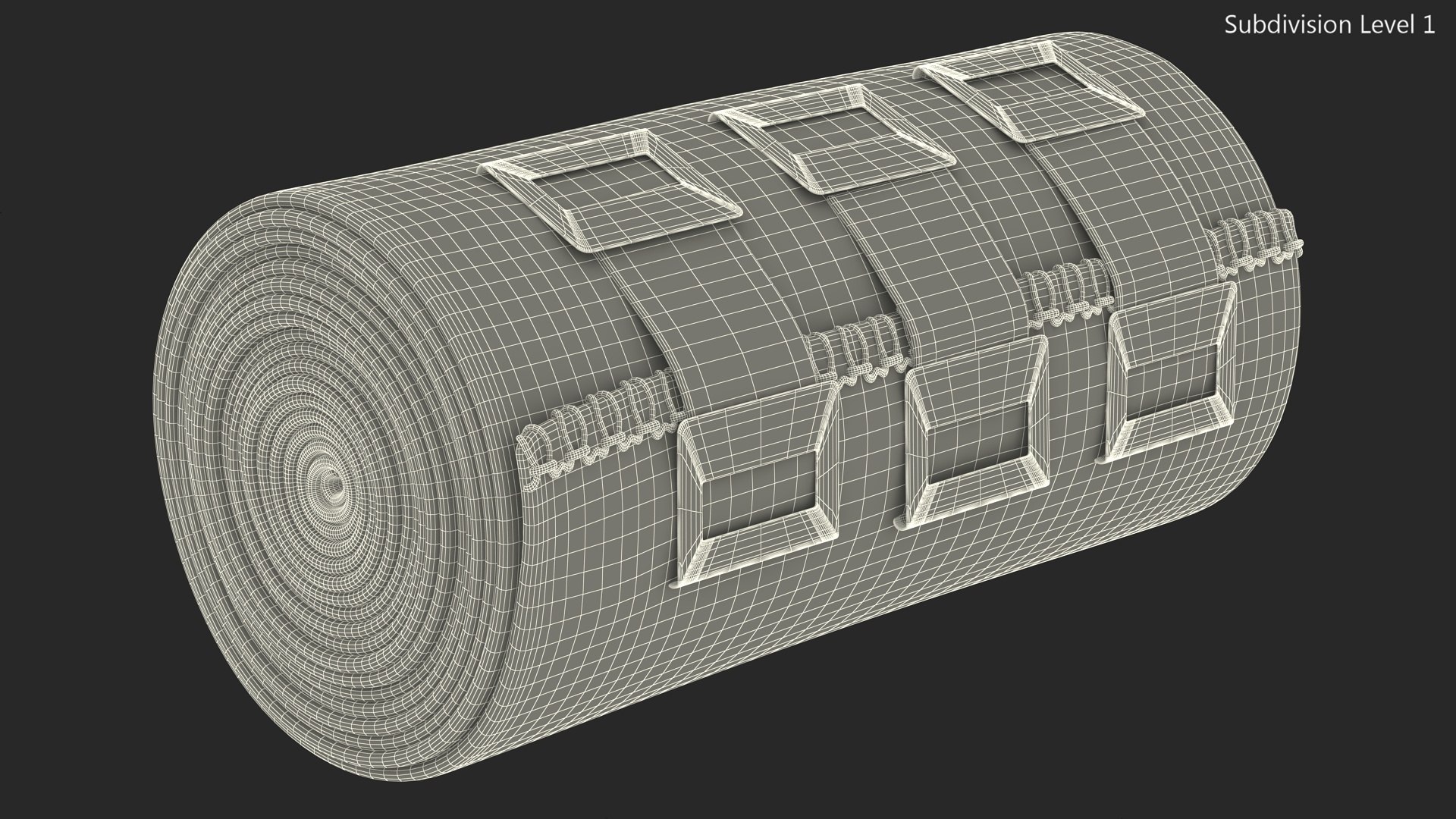 3D Model Rolled Elastic Bandage White With Clamps - TurboSquid 2224956