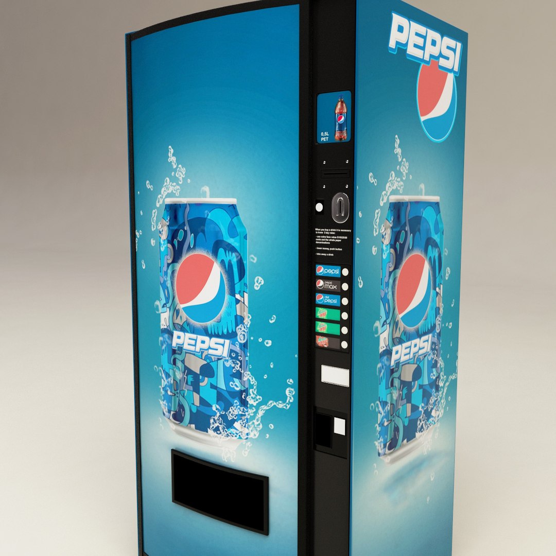 Pepsi Vending Machine 3d Model