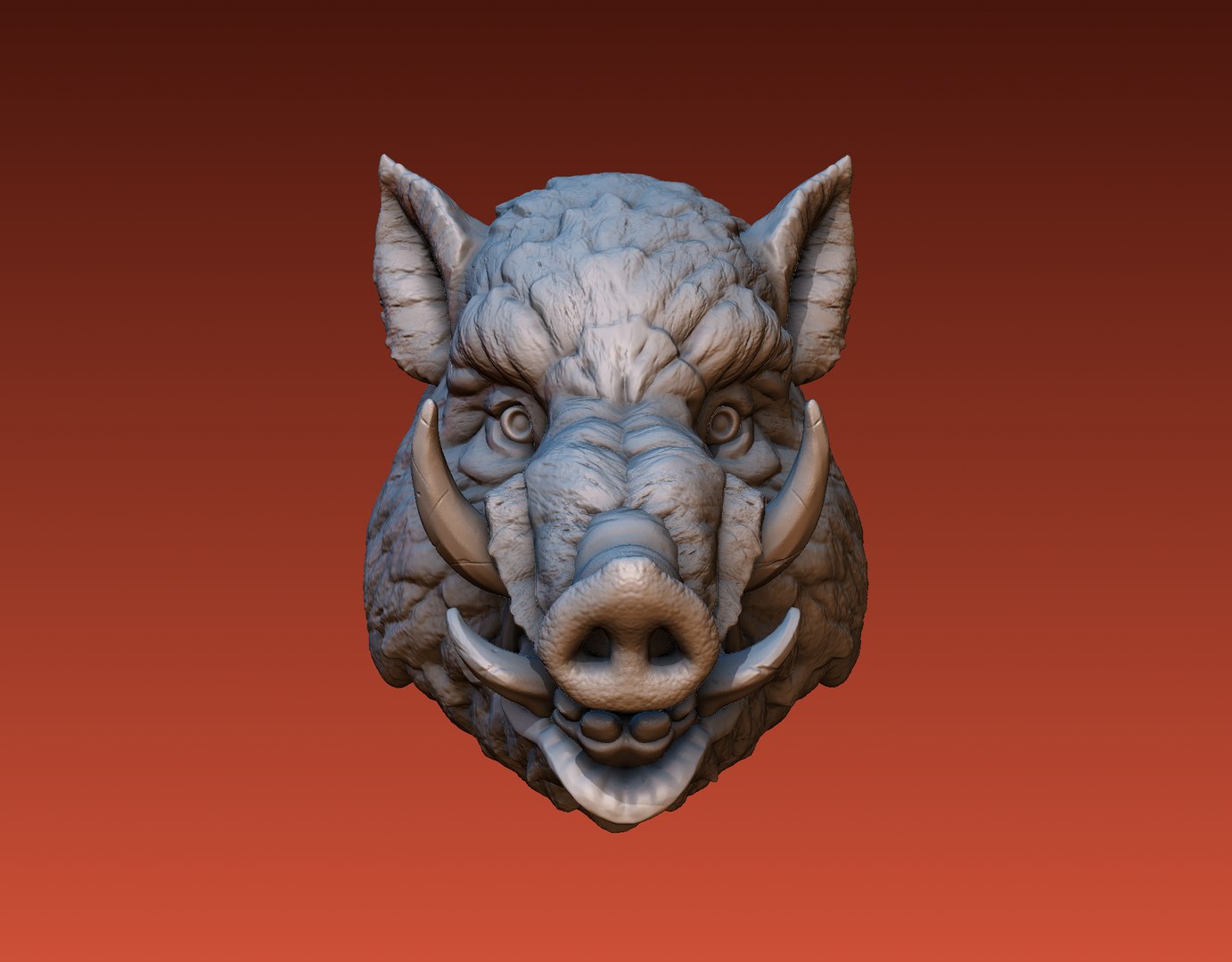 3D Boar Head 3D Print - TurboSquid 1872390