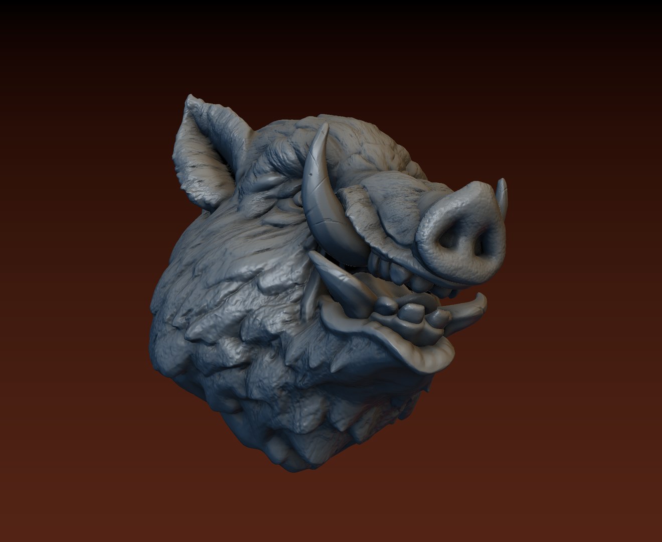 3D Boar Head 3D Print - TurboSquid 1872390
