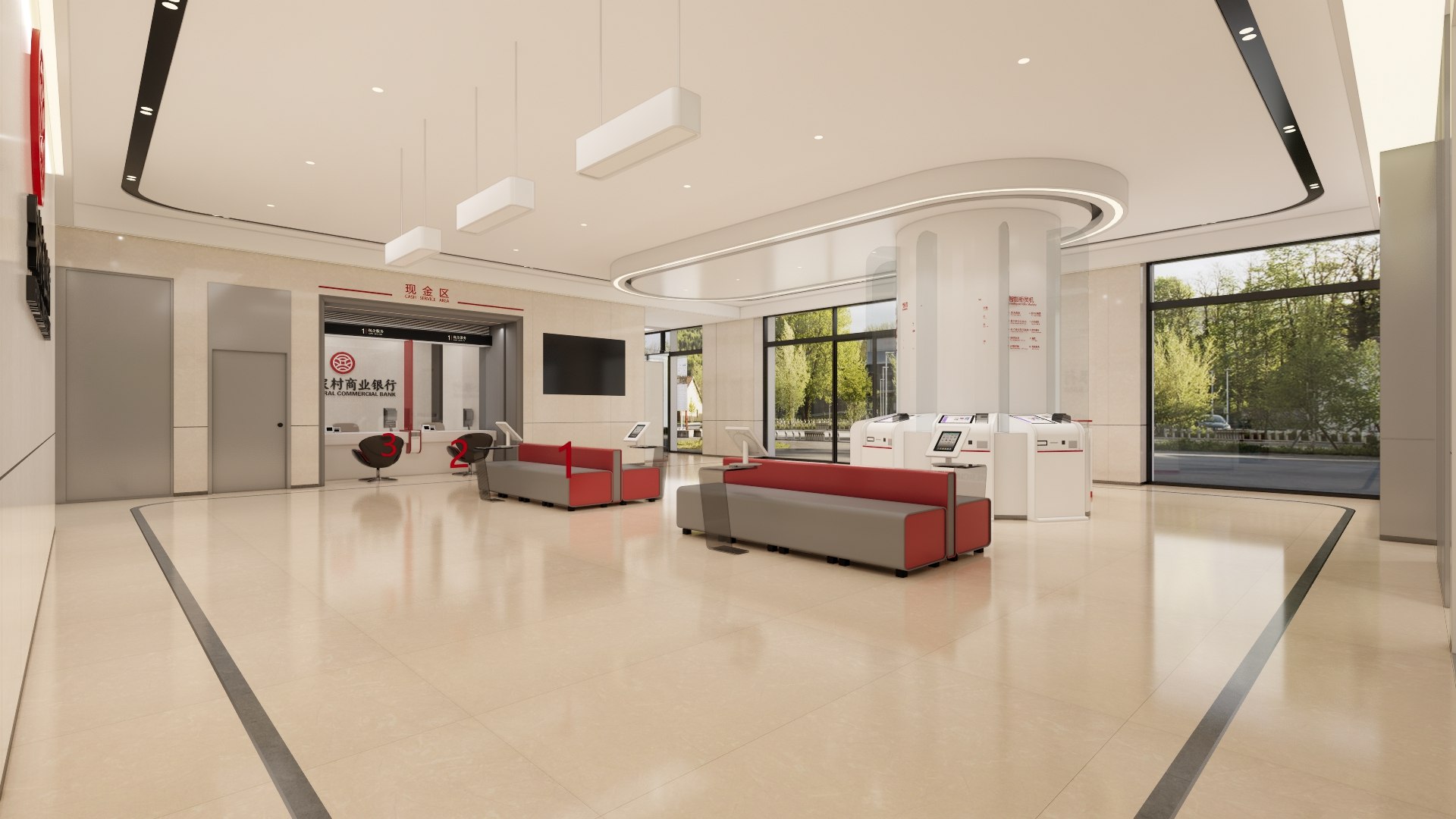 3D Bank Room Interior-A2 Model - TurboSquid 2137796