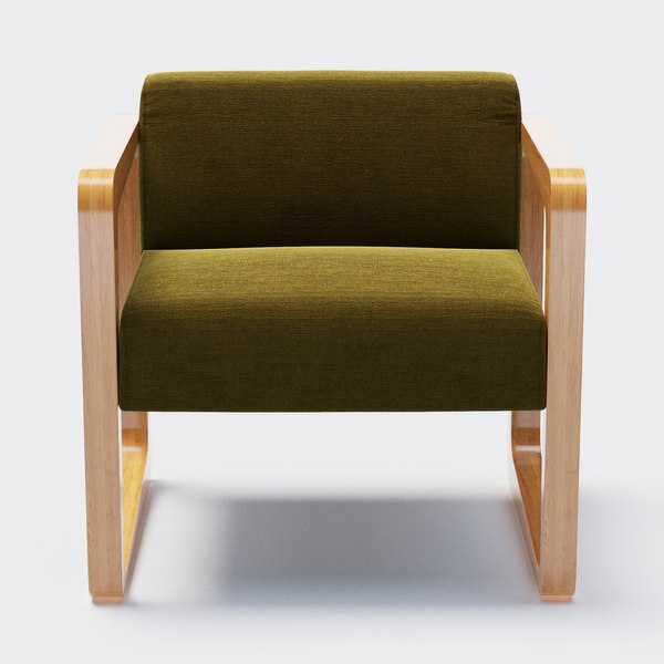 Designed timber frame armchair 3D model - TurboSquid 1196549