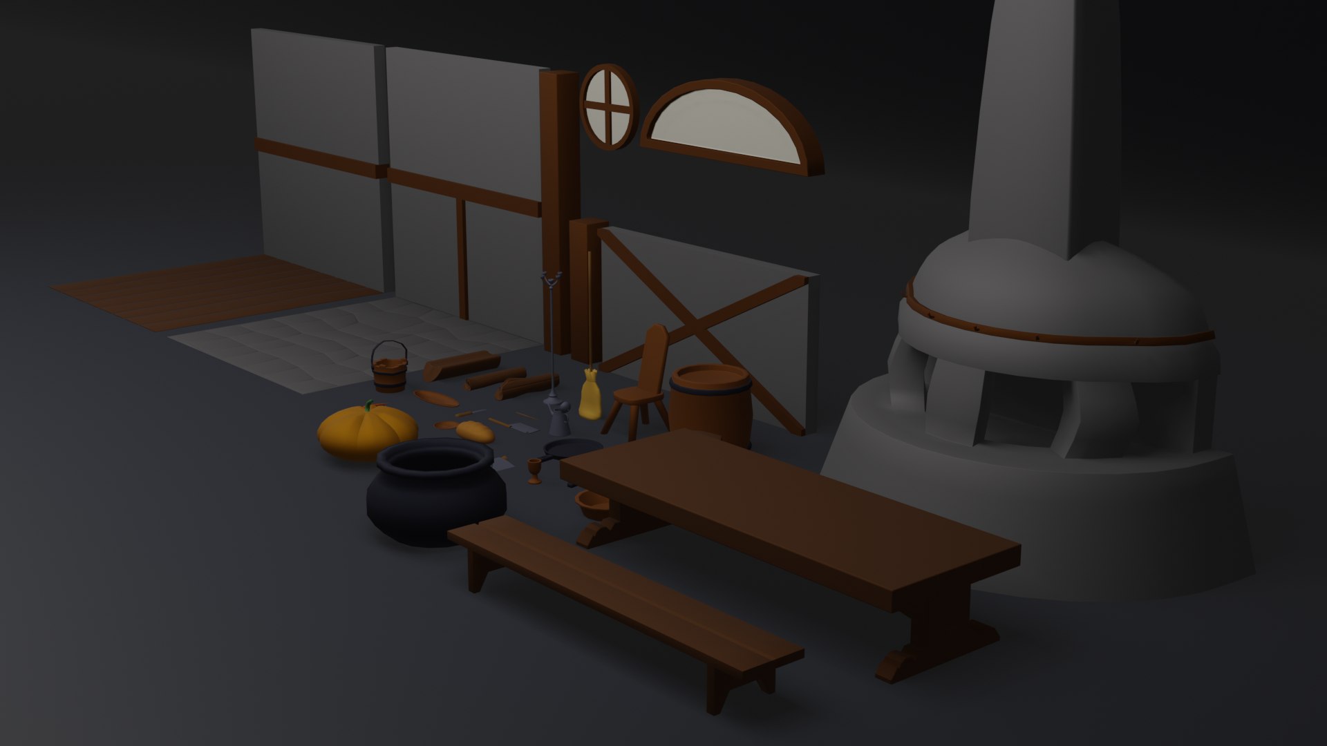 Old Kitchen Asset 3D Model - TurboSquid 1869683