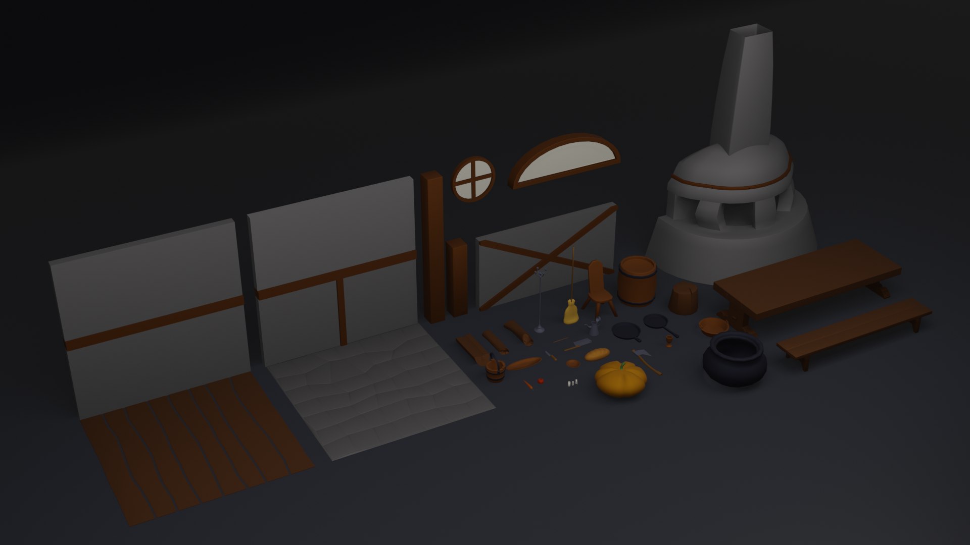 Old Kitchen Asset 3D Model - TurboSquid 1869683