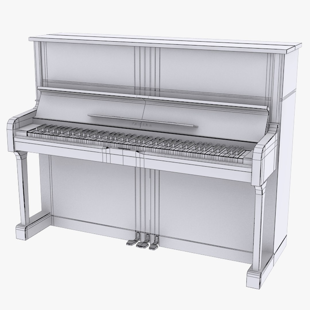 3d Upright Piano