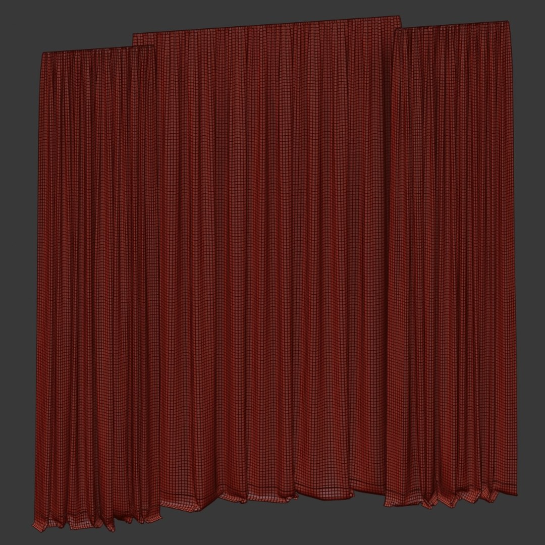 Tulle Curtains 3D Model - TurboSquid 1614533