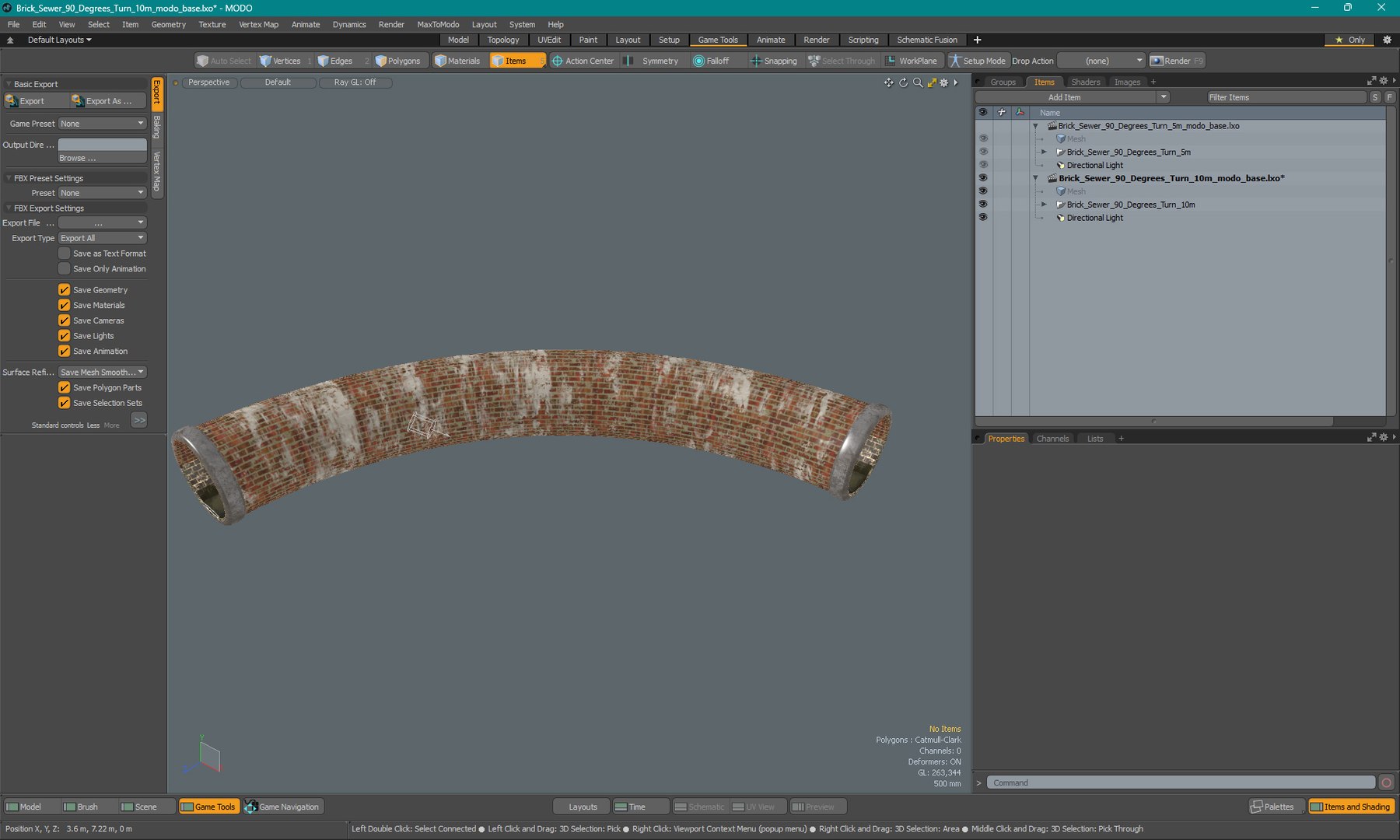 3D Brick Sewer 90 Degrees Turn 10m Model - TurboSquid 2403610