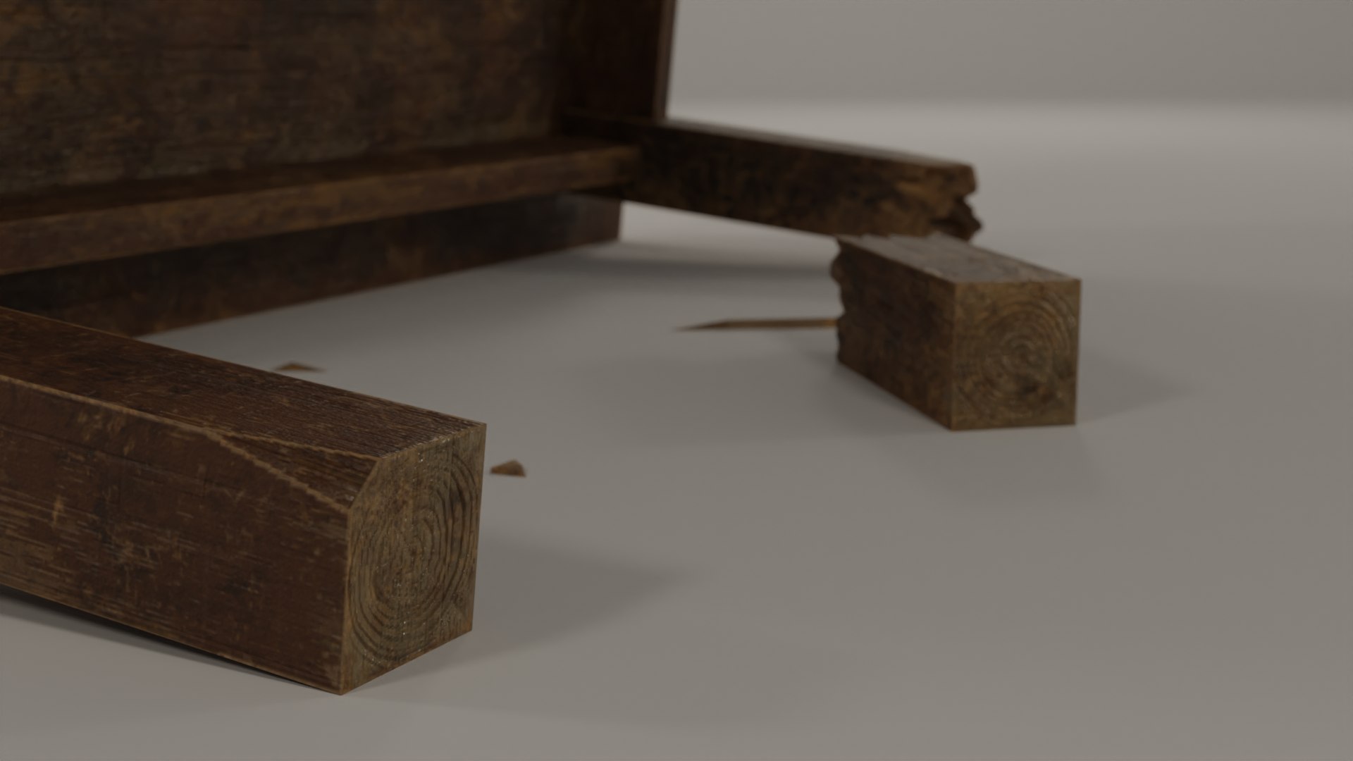 Broken Table 3D Model - TurboSquid 1751050