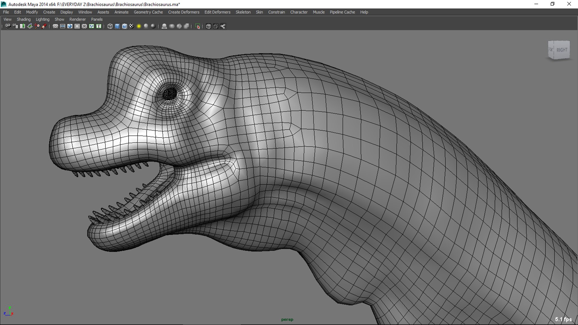 Brachiosaurus dinosaur rig studio 3D model - TurboSquid 1320292