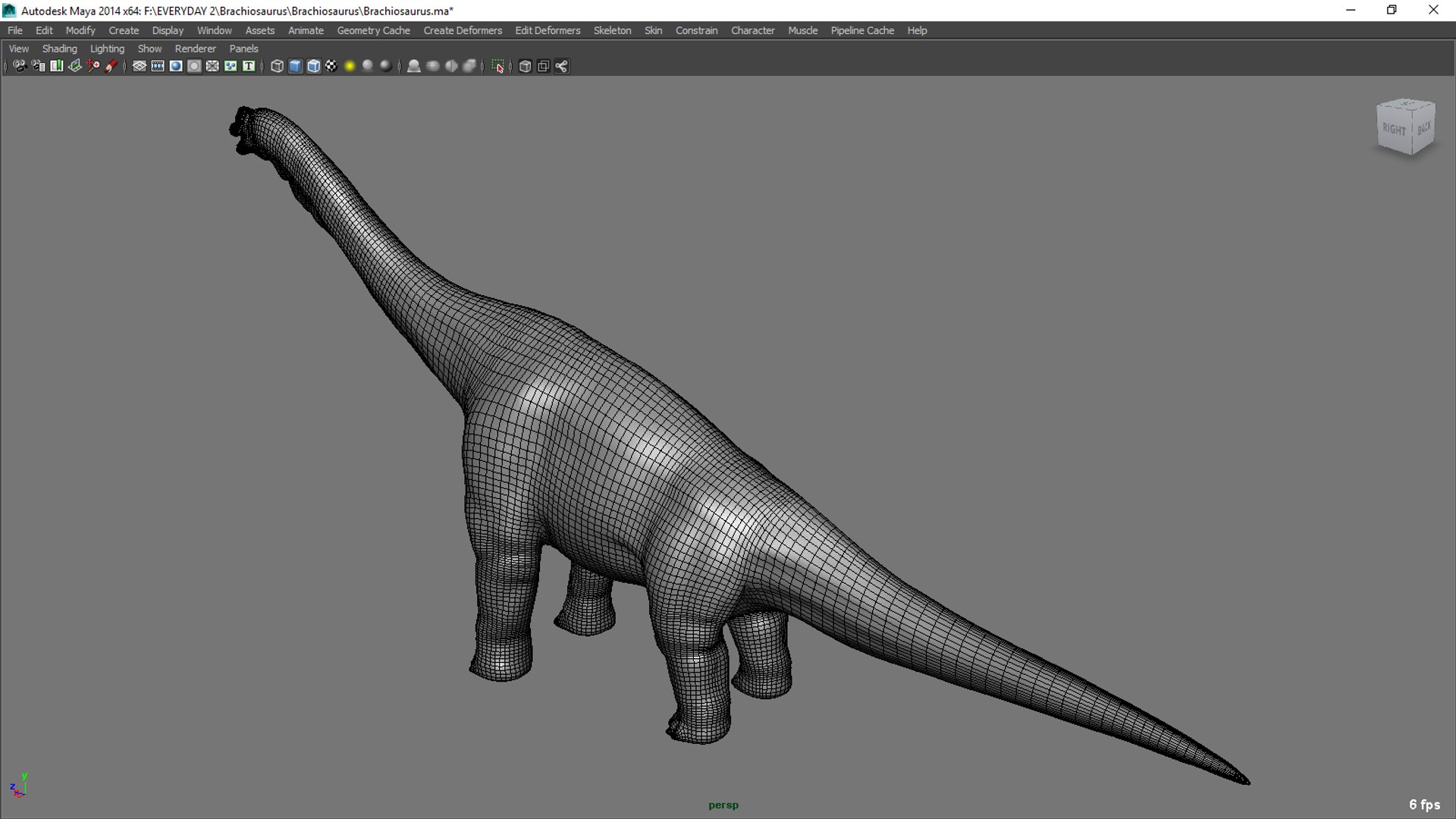 Brachiosaurus dinosaur rig studio 3D model - TurboSquid 1320292