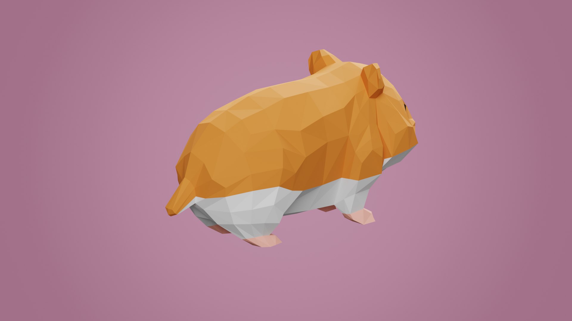 3D Lowpoly Stylized Hamster - TurboSquid 2191765