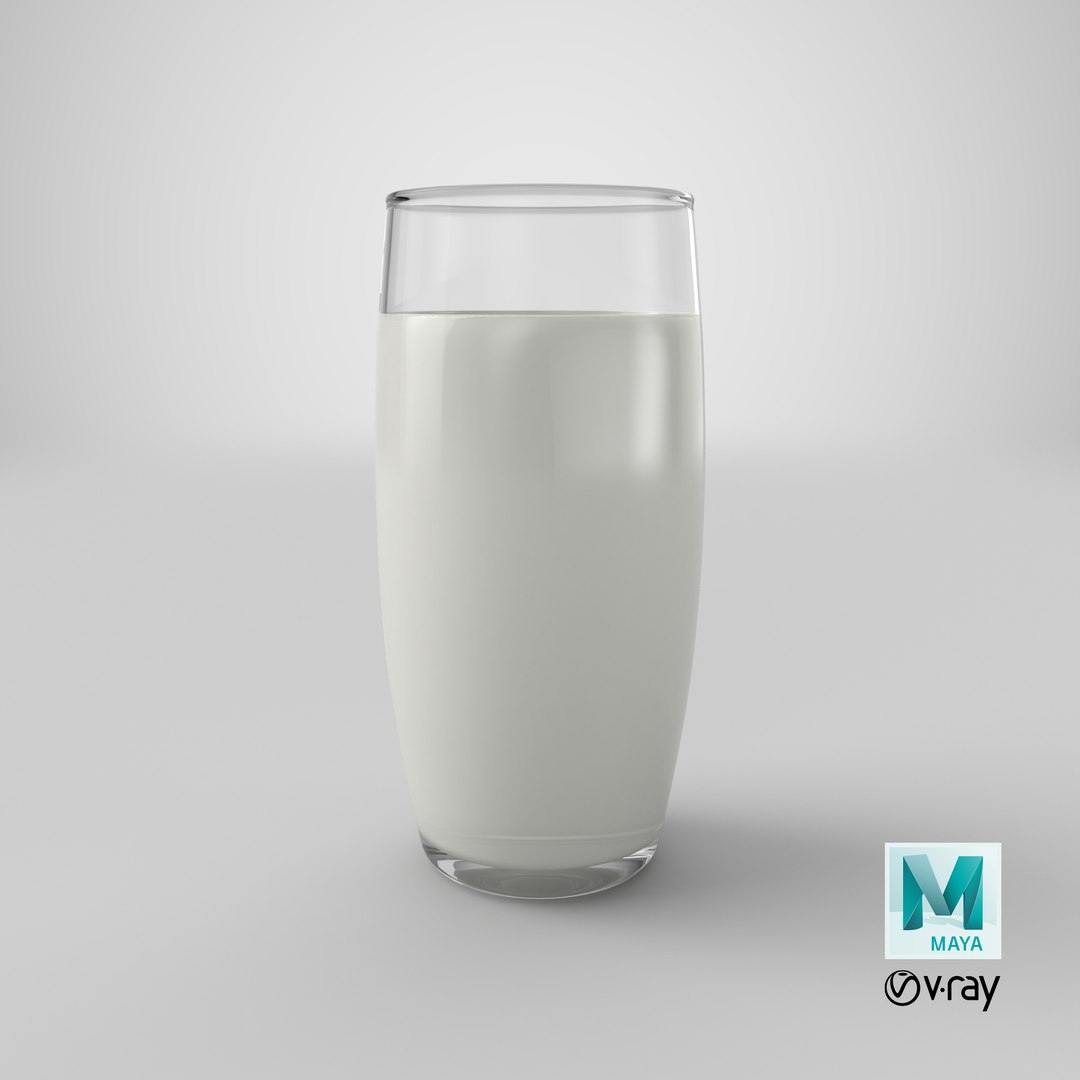 3D Glass Milk Model - TurboSquid 1436405