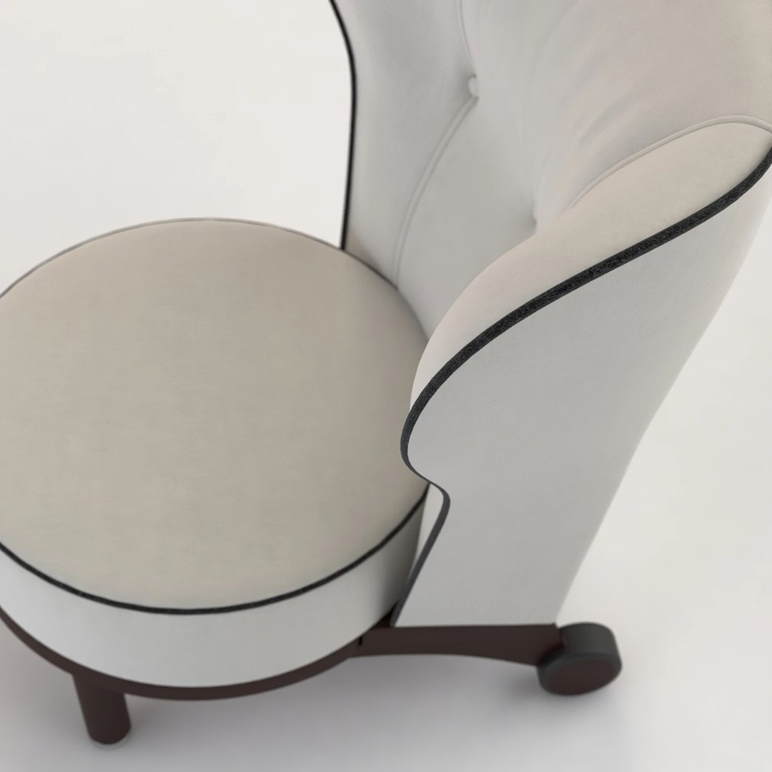 3D Rea Swivel Wing Chair With Quilt Giorgetti Chair - TurboSquid 2007333