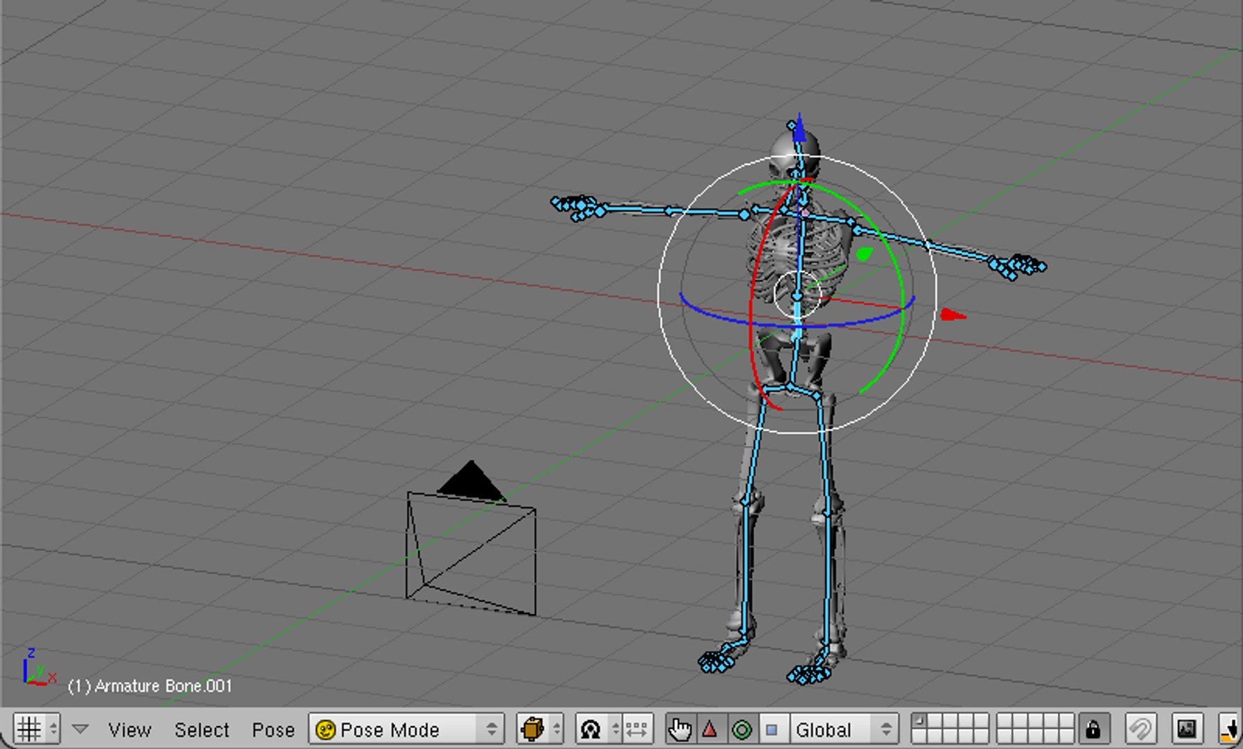 Blend Rigged Skeleton 8419