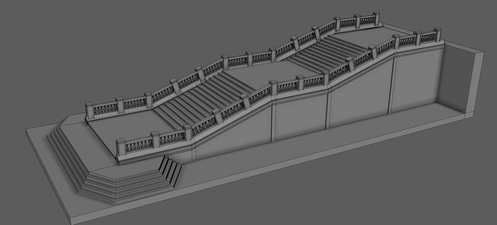 Free 3D Classic Stairs Model - TurboSquid 2250649