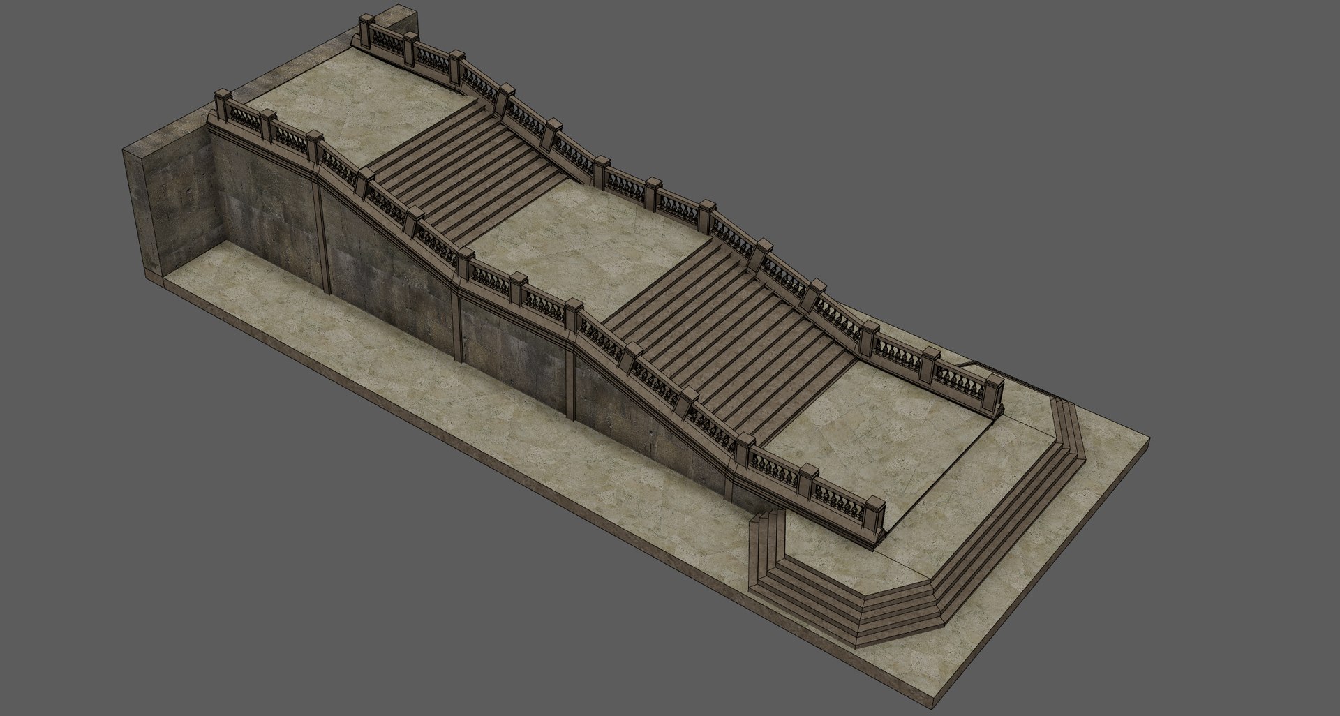 Free 3D Classic Stairs Model - TurboSquid 2250649