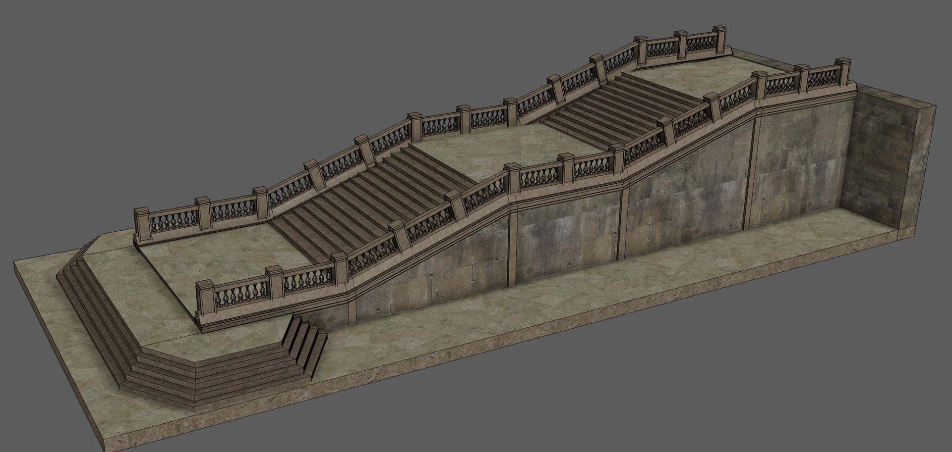 Free 3D Classic Stairs Model - TurboSquid 2250649