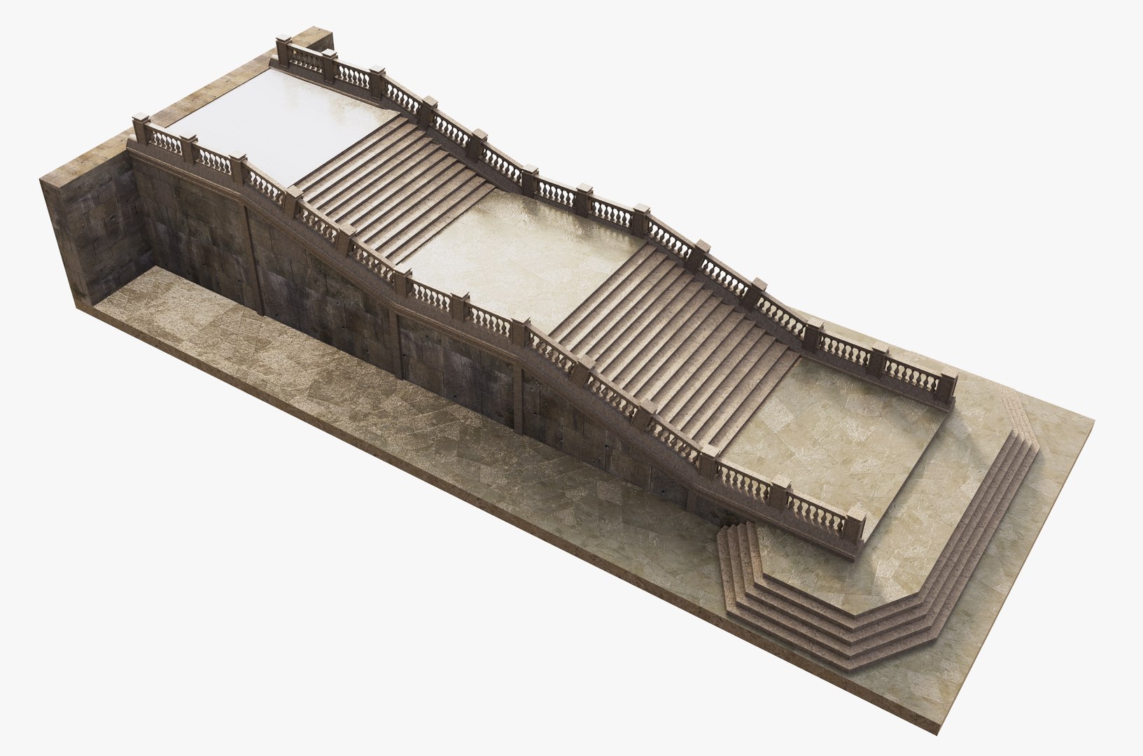 Free 3D Classic Stairs Model - TurboSquid 2250649