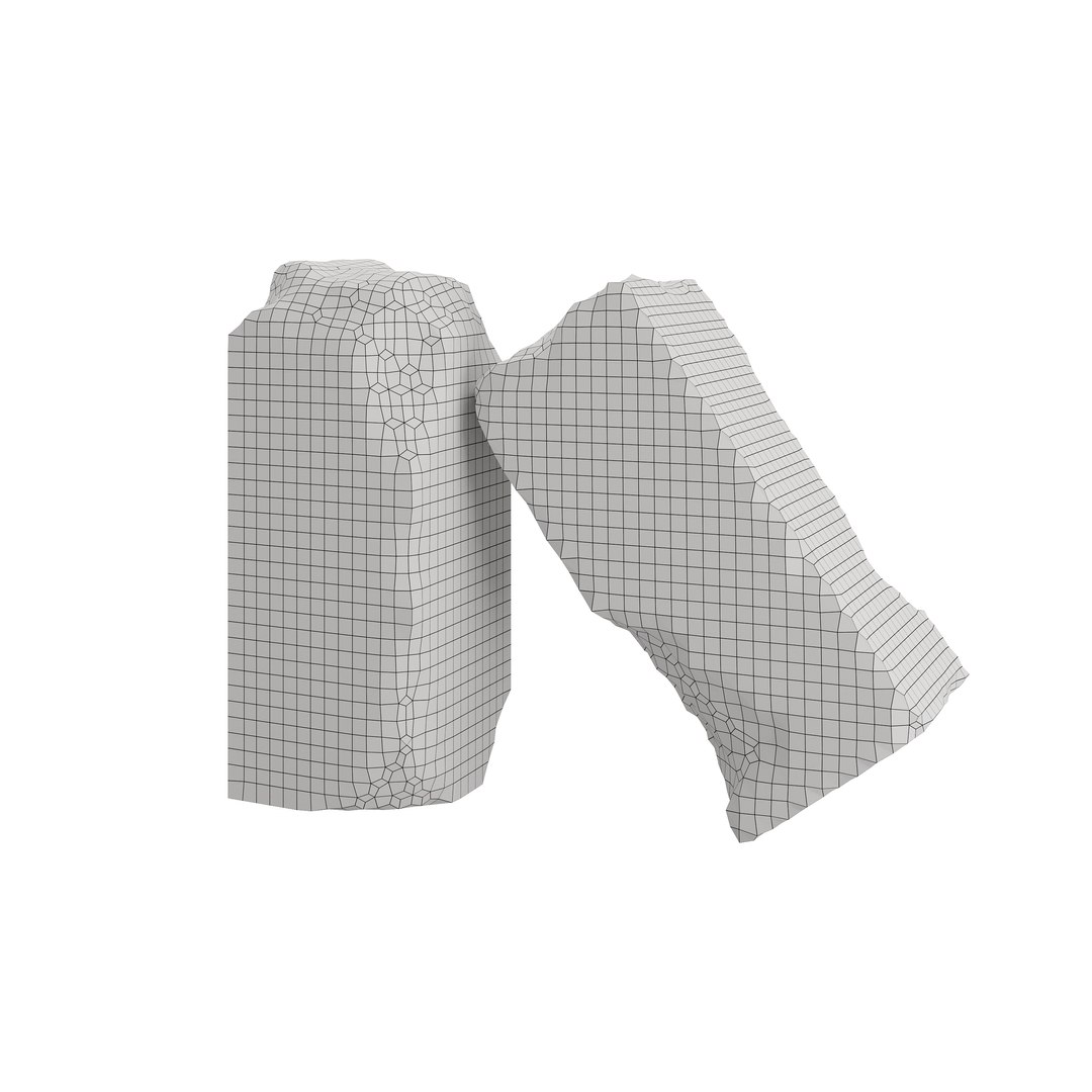 Concrete Column - Broken 3D Model - TurboSquid 2140652