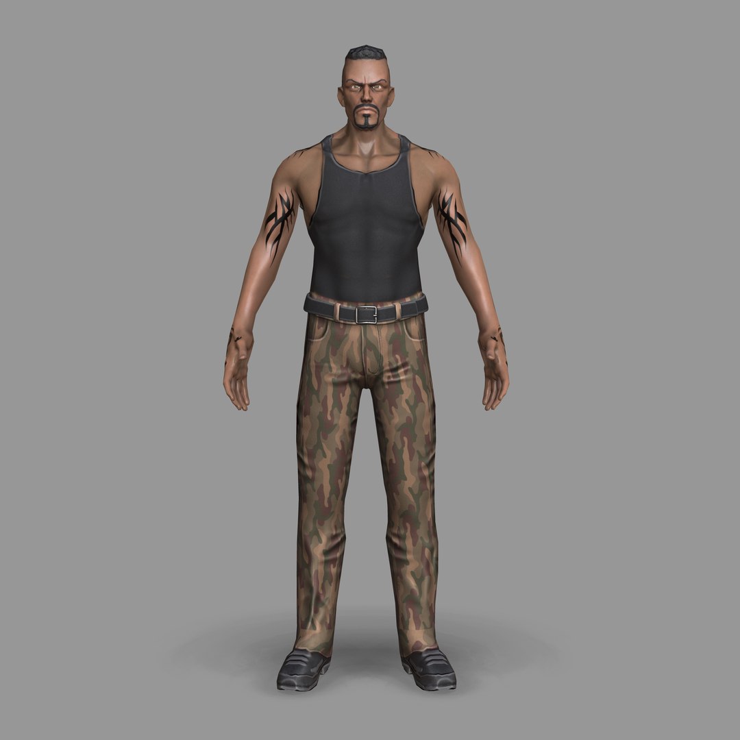 3D Thug Soldier - TurboSquid 1292759