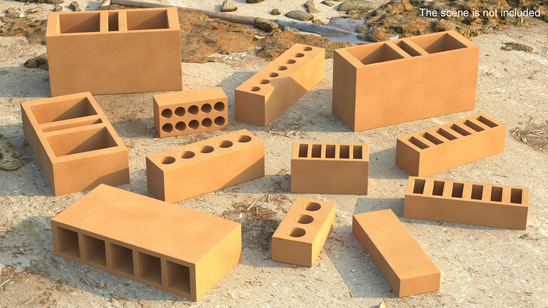 Firebricks Set Yellow Model - TurboSquid 2141440