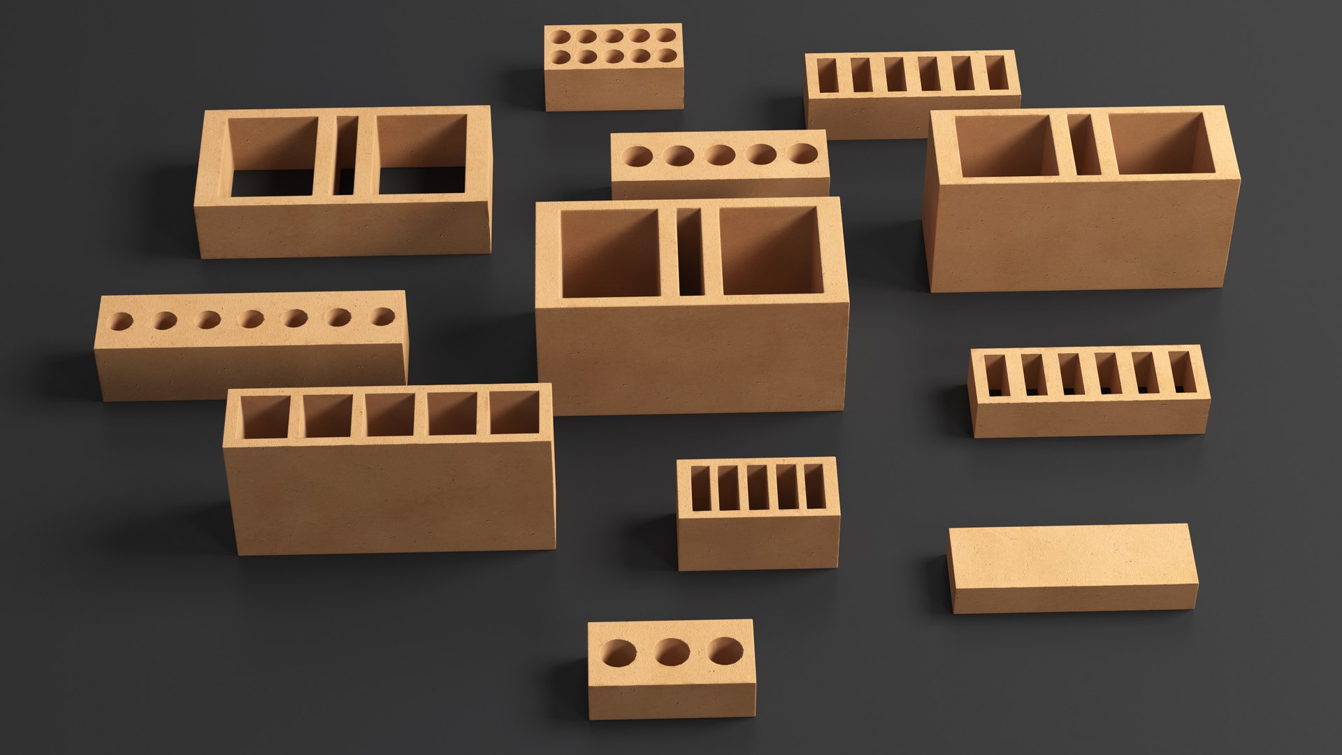 Firebricks Set Yellow Model - TurboSquid 2141440