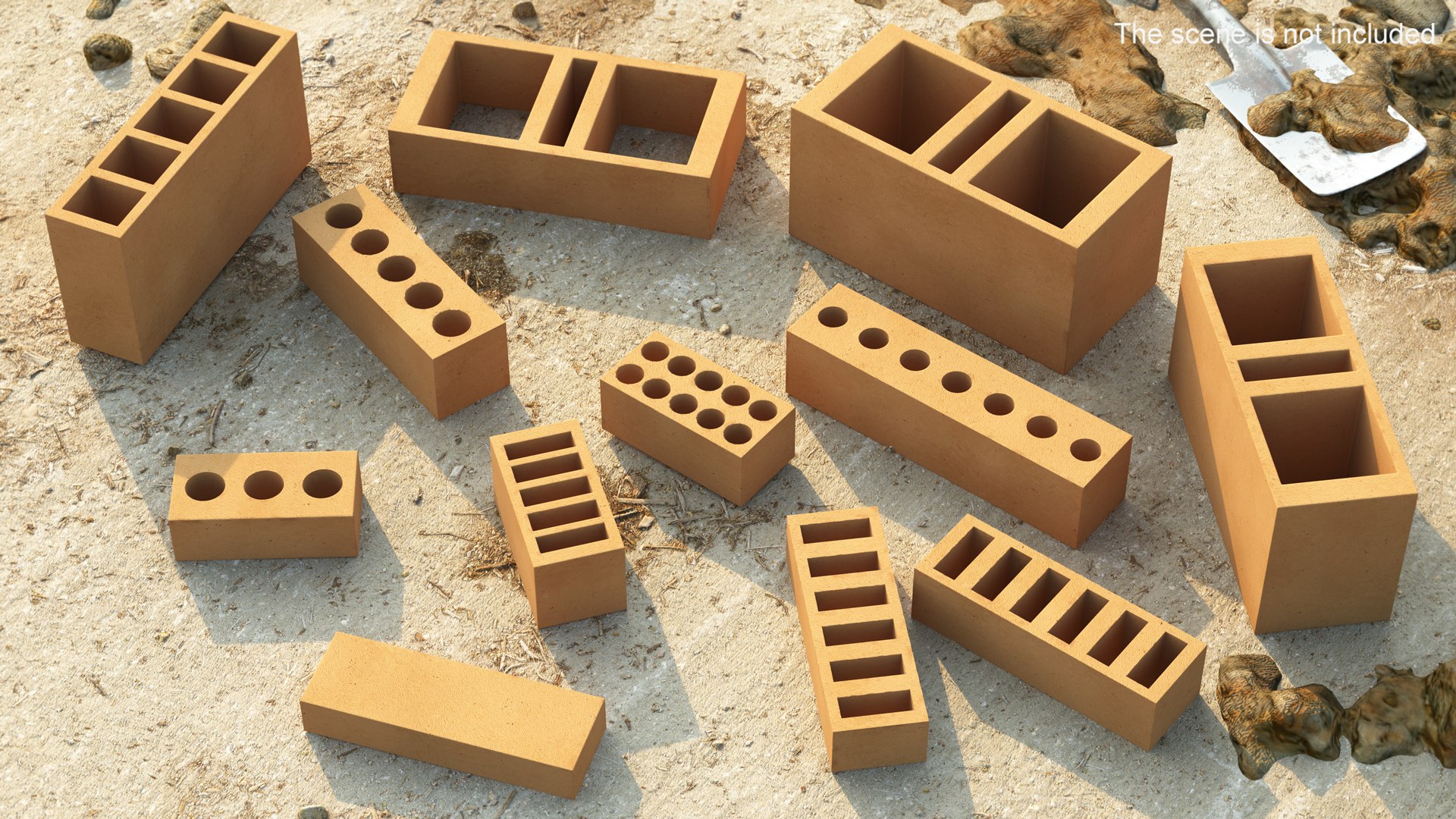 Firebricks Set Yellow Model - TurboSquid 2141440