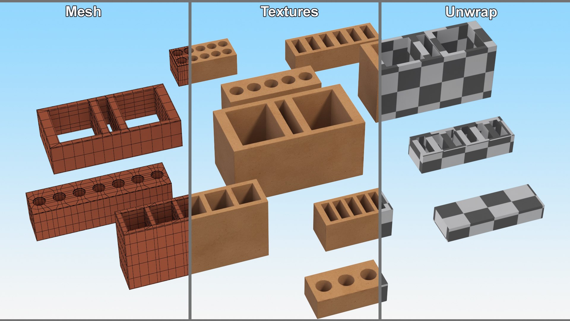 Firebricks Set Yellow Model - TurboSquid 2141440