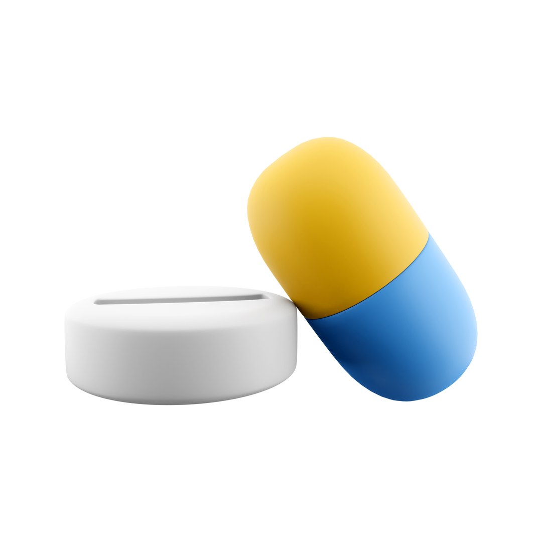 3D Capsule Pill Icon Model - TurboSquid 2065965