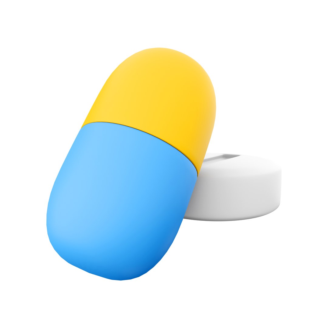 3D Capsule Pill Icon Model - TurboSquid 2065965